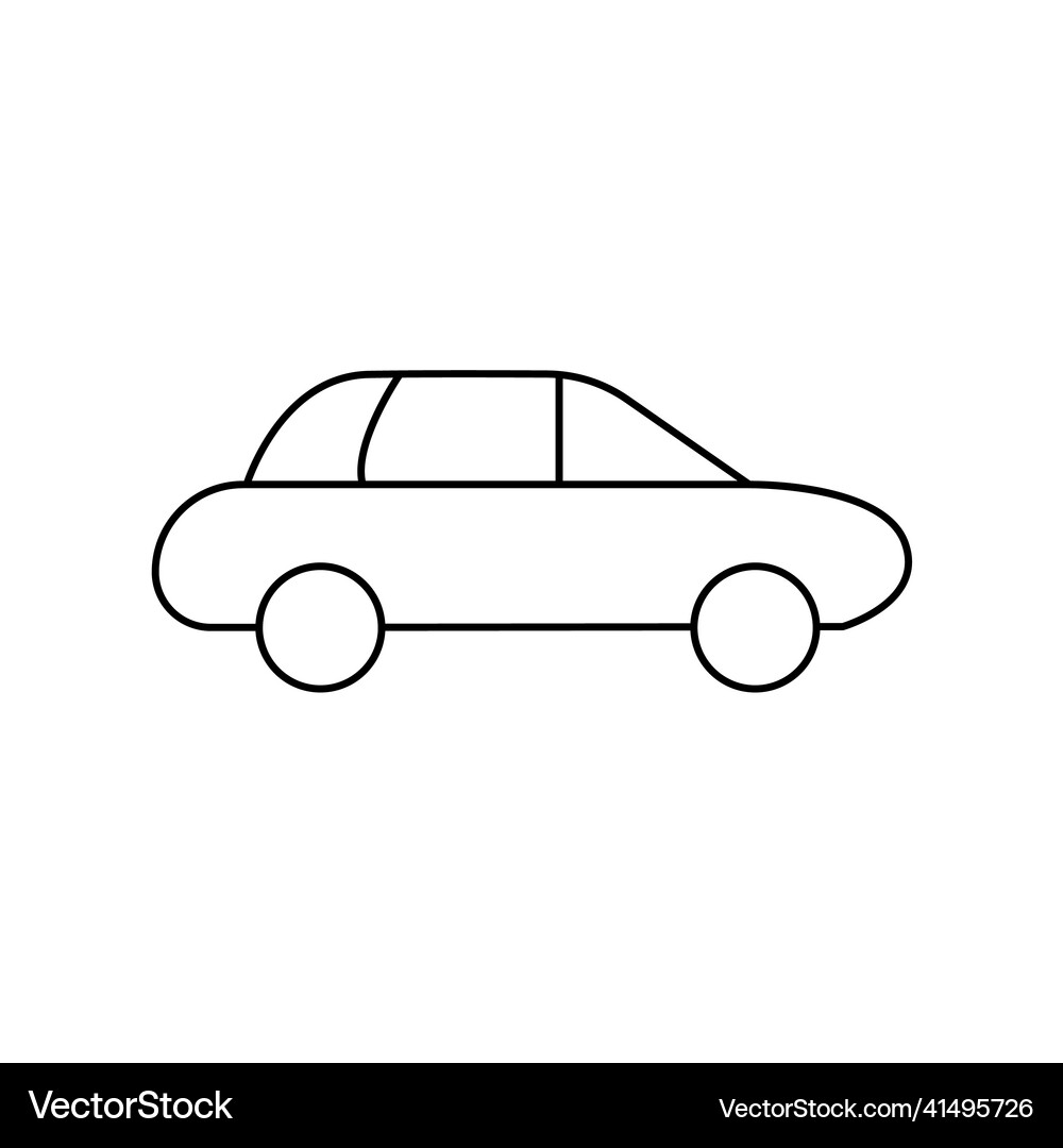 Line icon- car symbol for web site design logo Vector Image