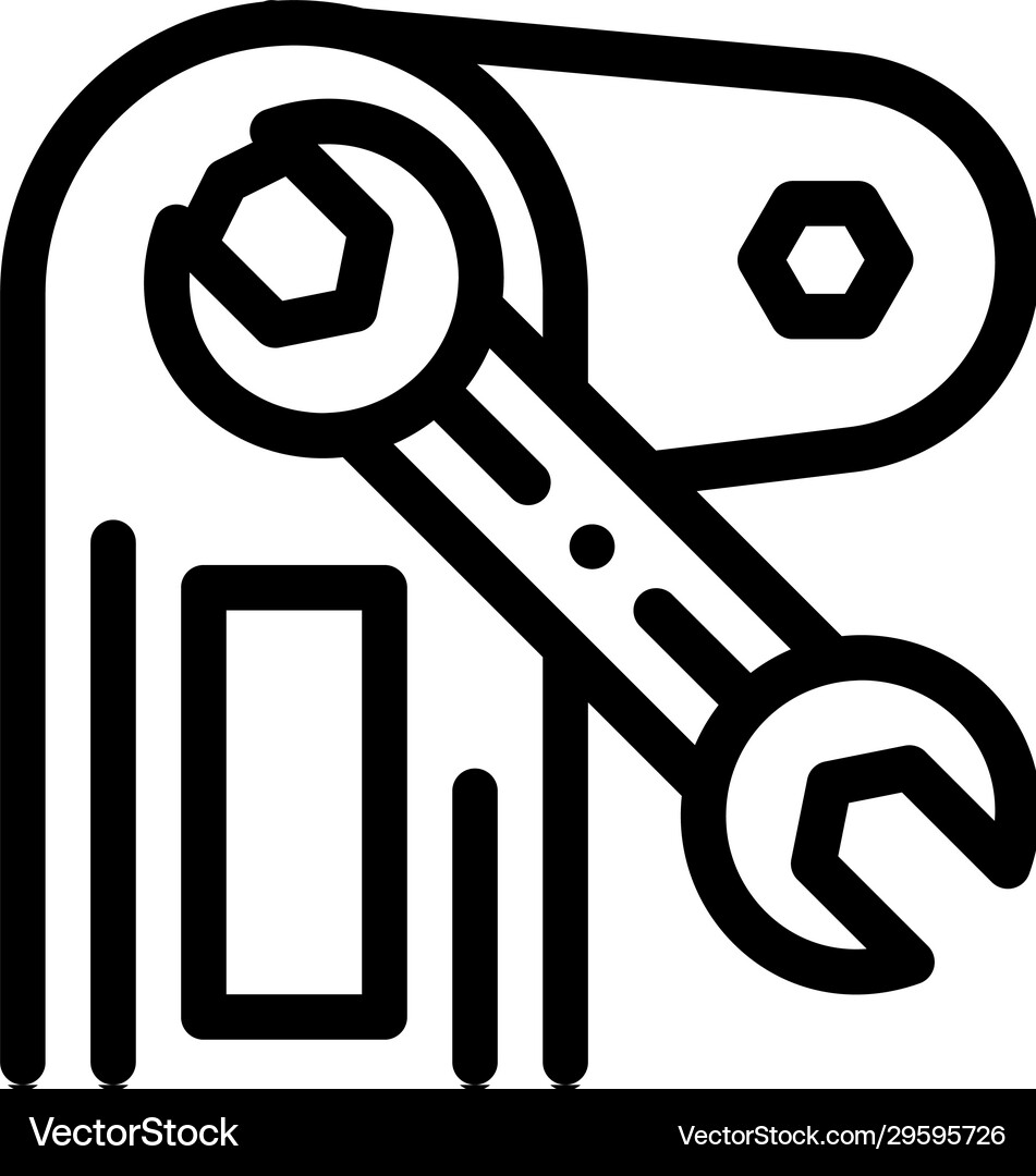 Mechanical repair icon outline Royalty Free Vector Image