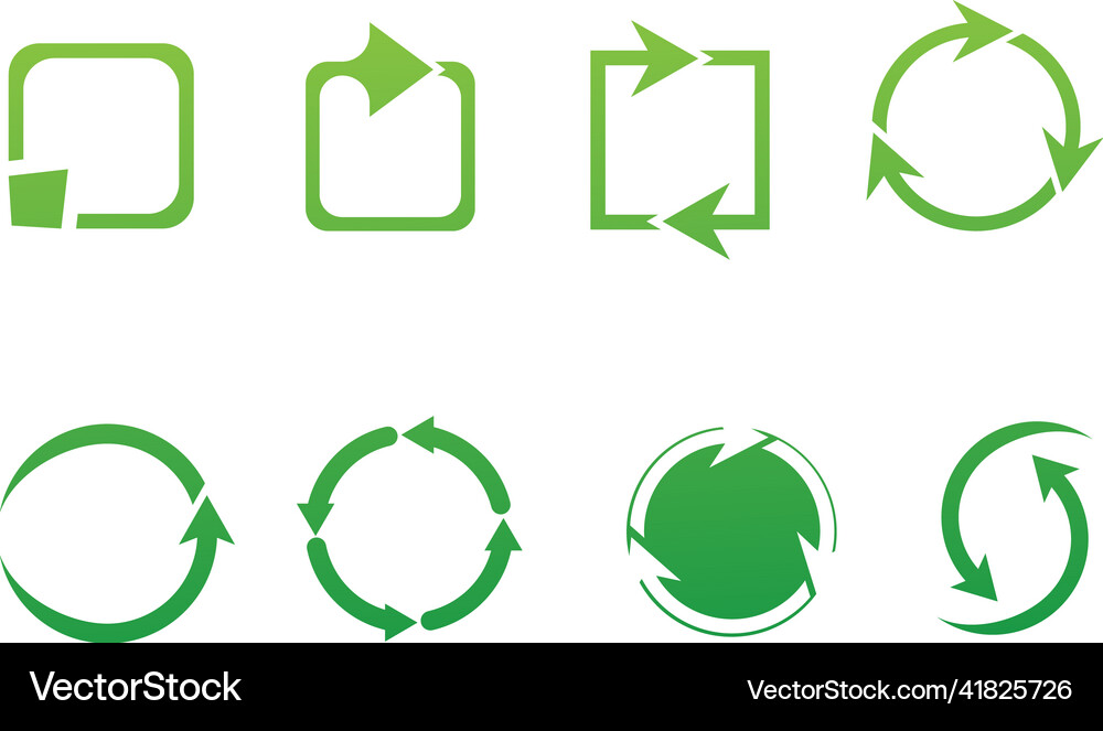 Recycling logo and symbol icon Royalty Free Vector Image