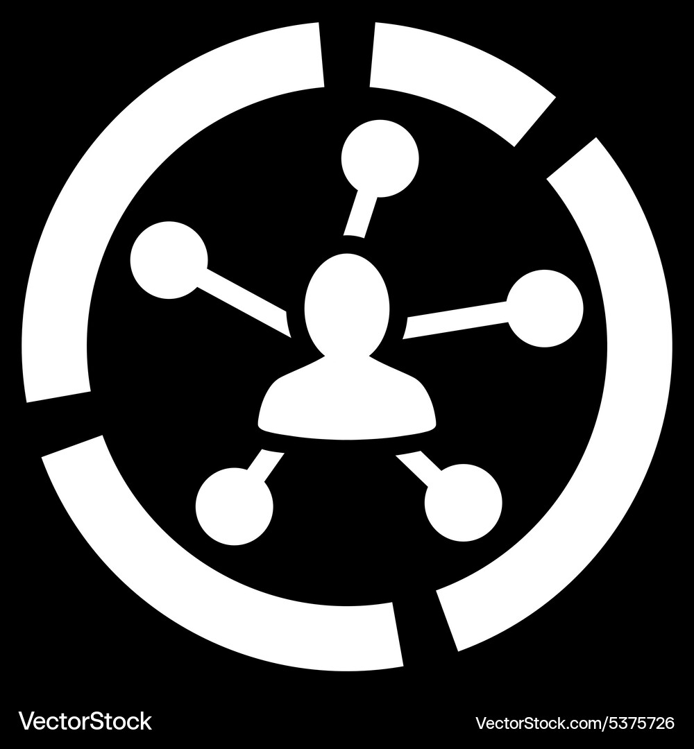 Relations diagram icon from business bicolor set Vector Image