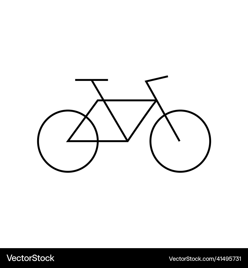 Bicycle line icon navigation and transport sign Vector Image