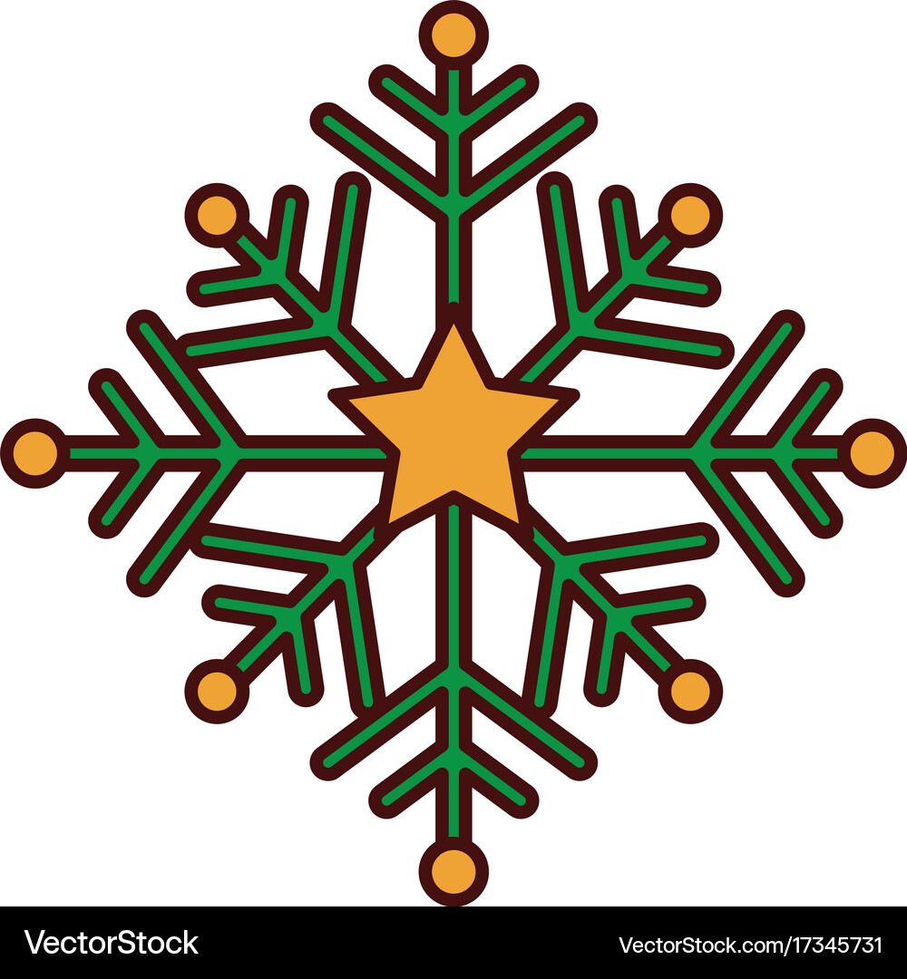 Christmas snowflake winter decoration sparkle Vector Image