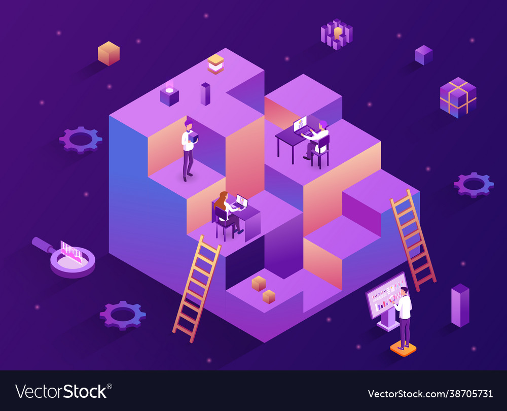 Concept data science Royalty Free Vector Image