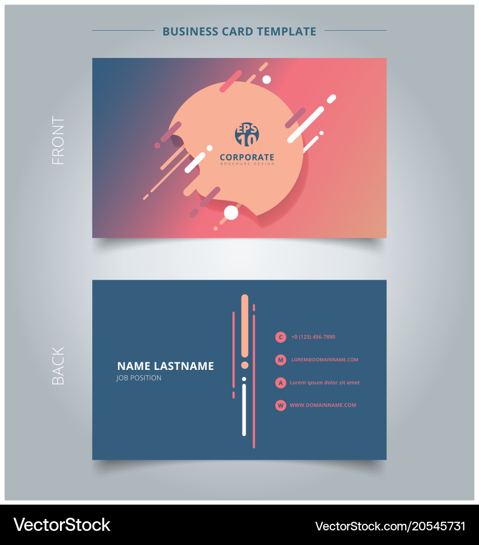 Creative business card and name template Vector Image