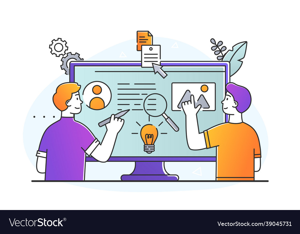 Design and programming banner Royalty Free Vector Image