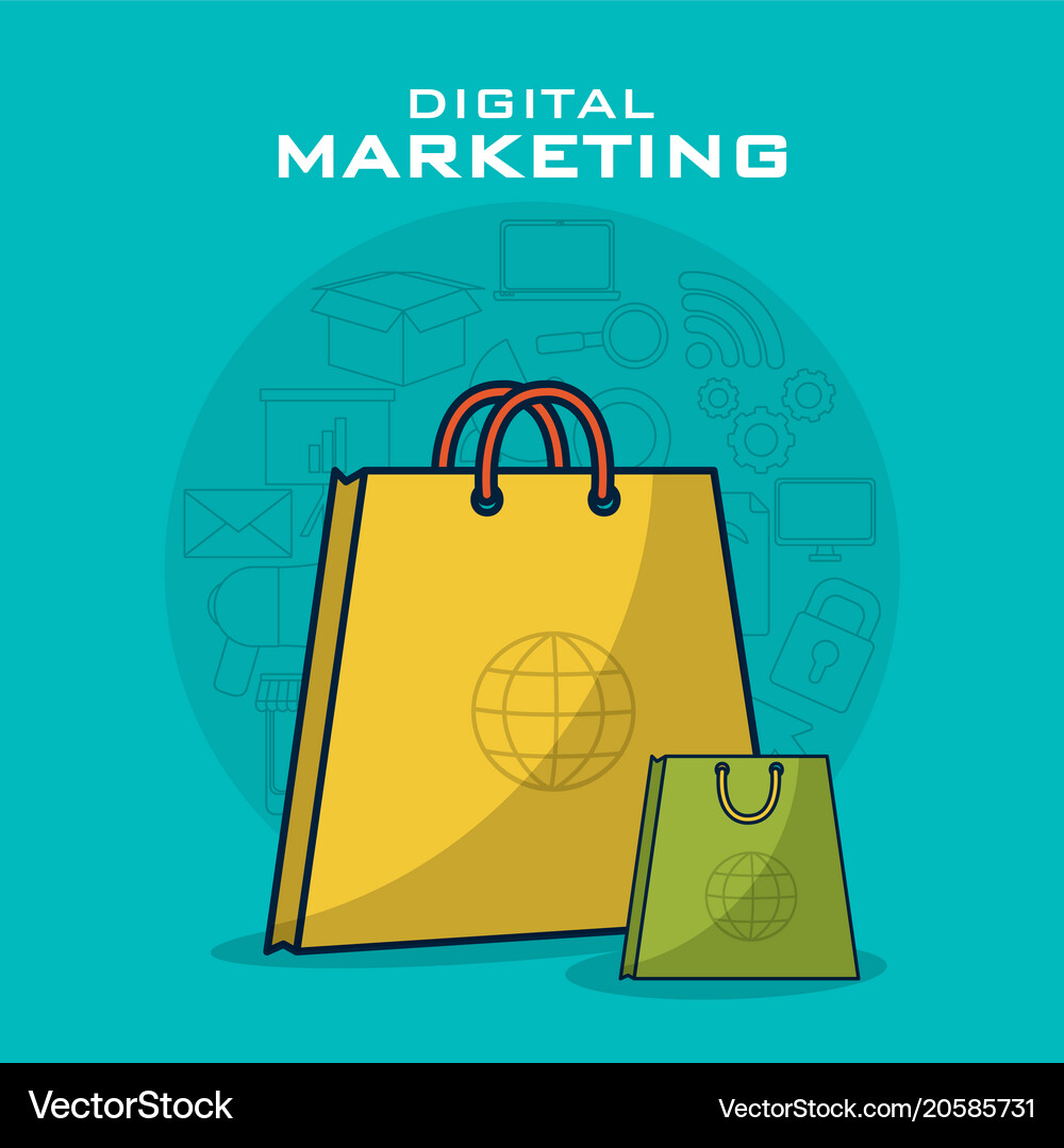 Digital marketing business Royalty Free Vector Image