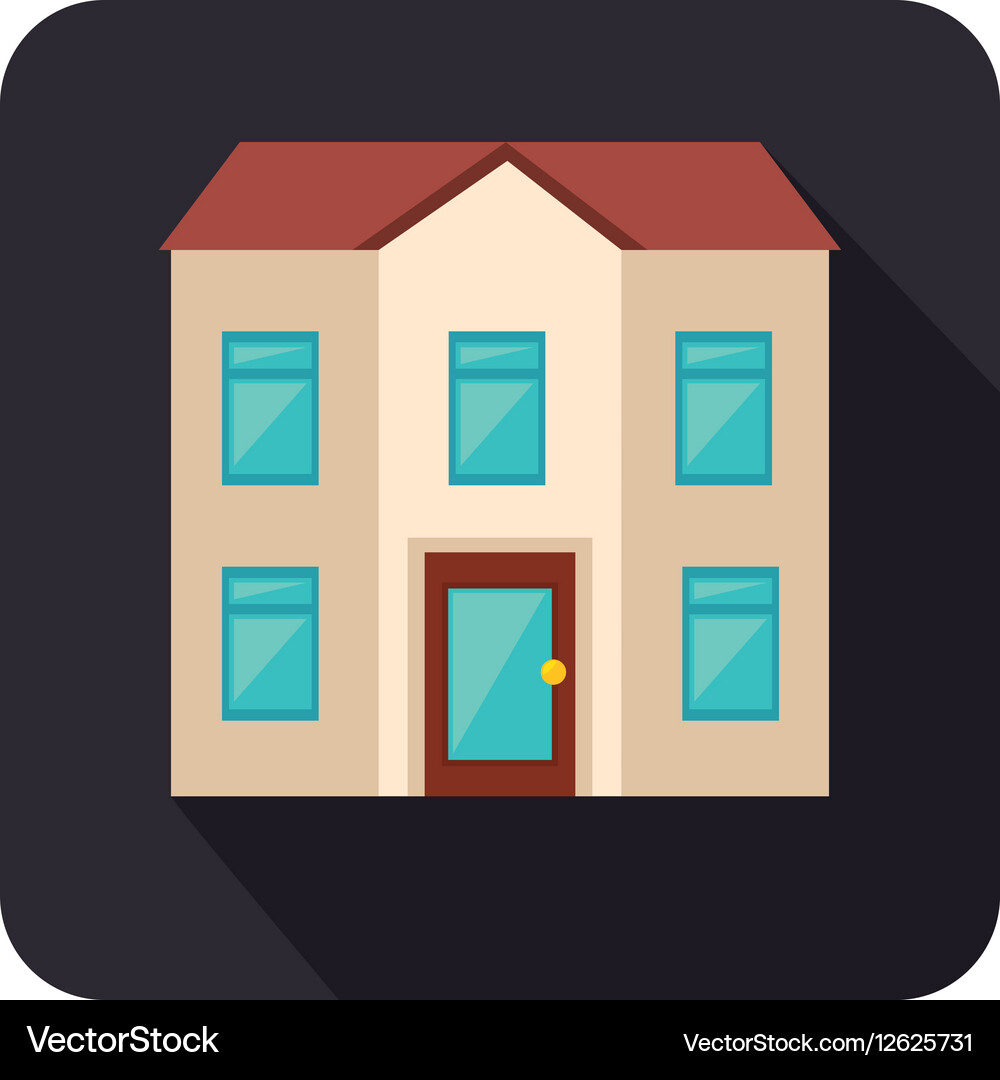 Exterior cute house icon Royalty Free Vector Image
