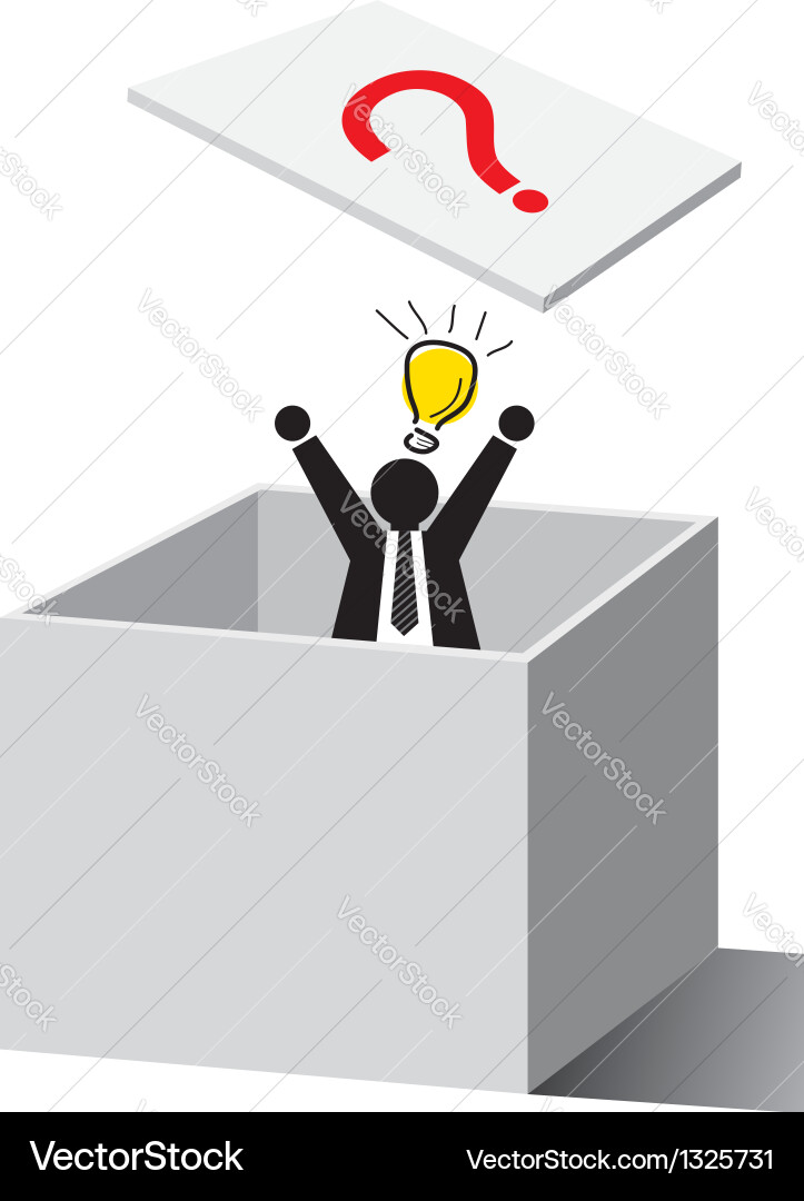 Out of the box concepts Royalty Free Vector Image