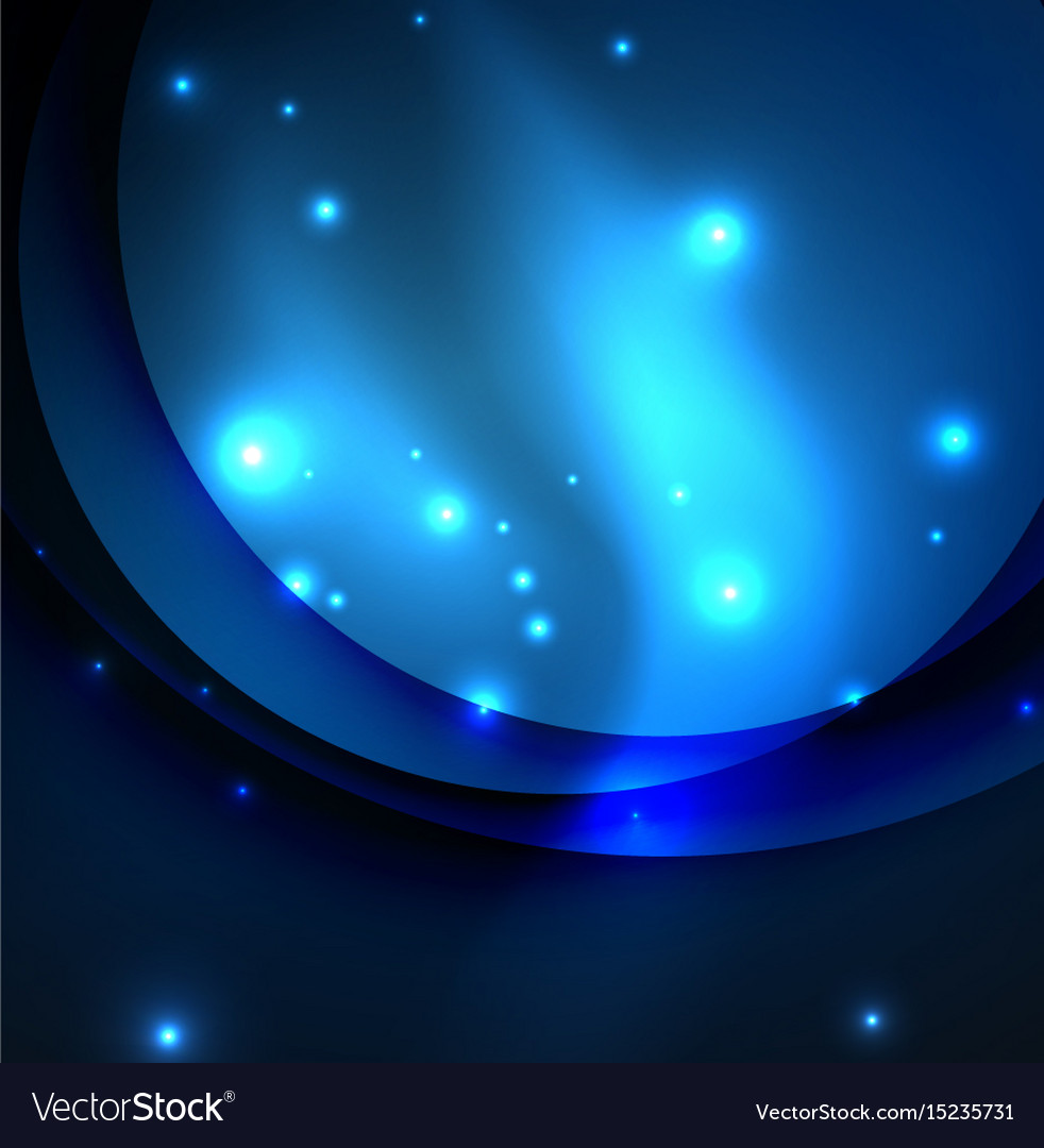Overlapping circles on glowing abstract background