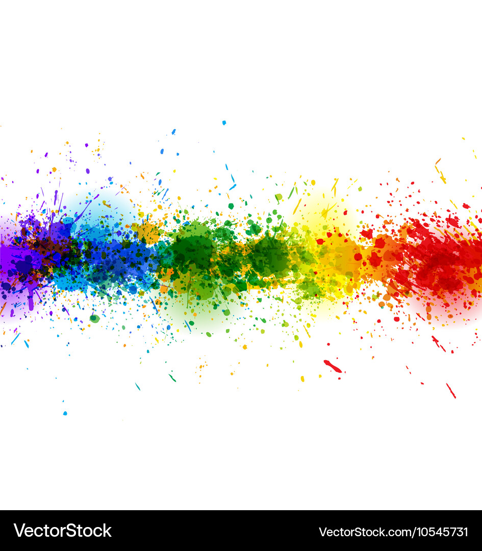 Paint splashes background banner made of Vector Image