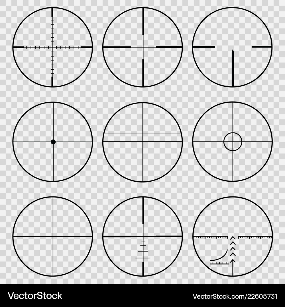 Set of telescopic sights Royalty Free Vector Image
