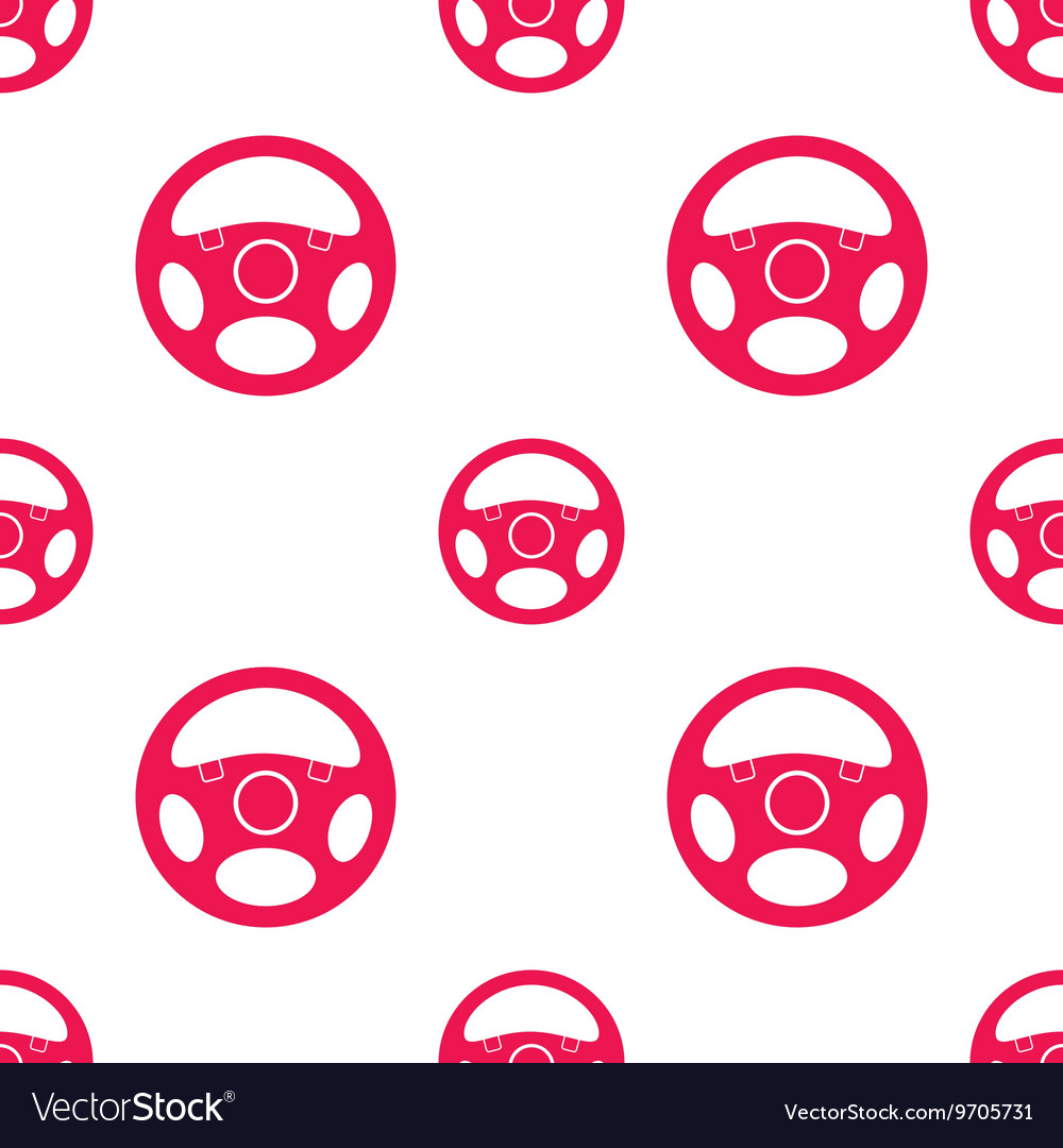 Steering wheels seamless pattern Royalty Free Vector Image