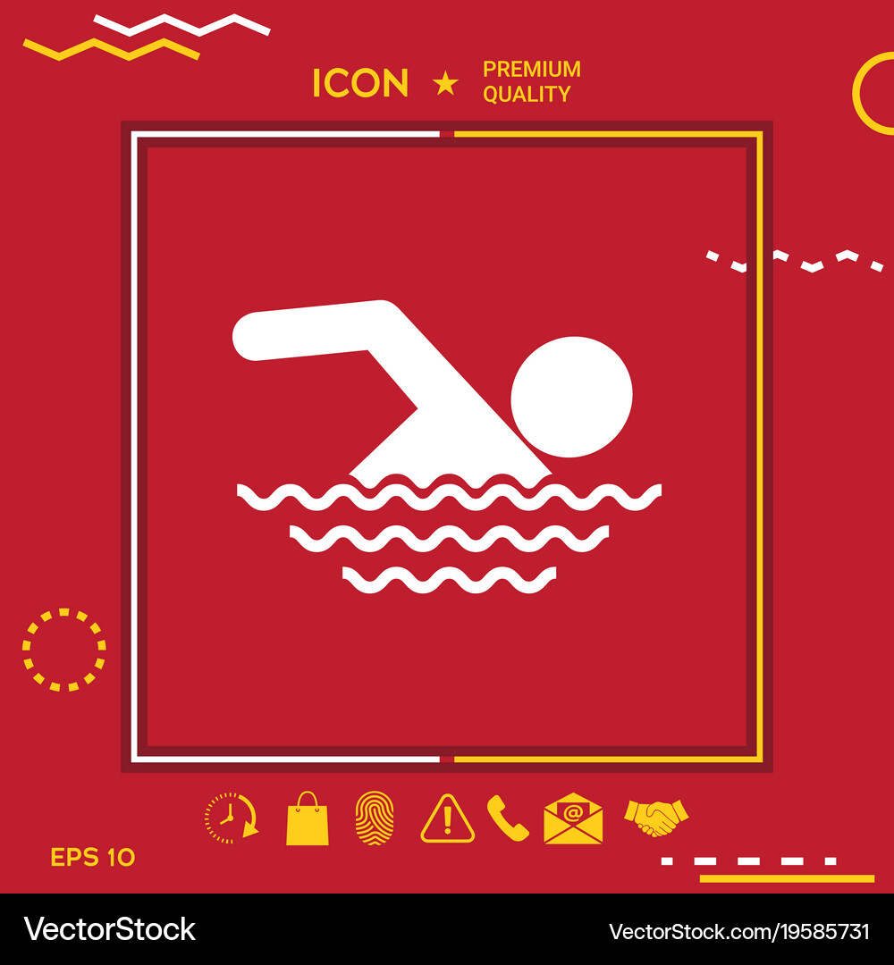 Swim symbol icon Royalty Free Vector Image - VectorStock