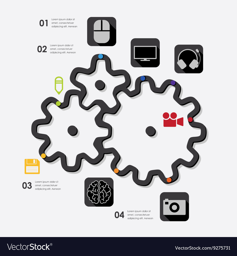 Technology infographic Royalty Free Vector Image