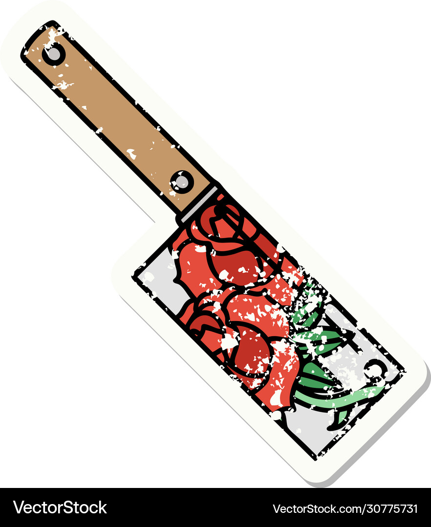 Traditional distressed sticker tattoo Royalty Free Vector