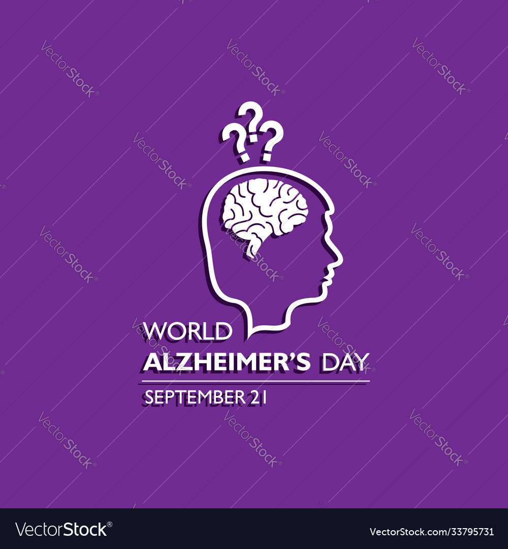 World alzheimers day observed on september 21 Vector Image