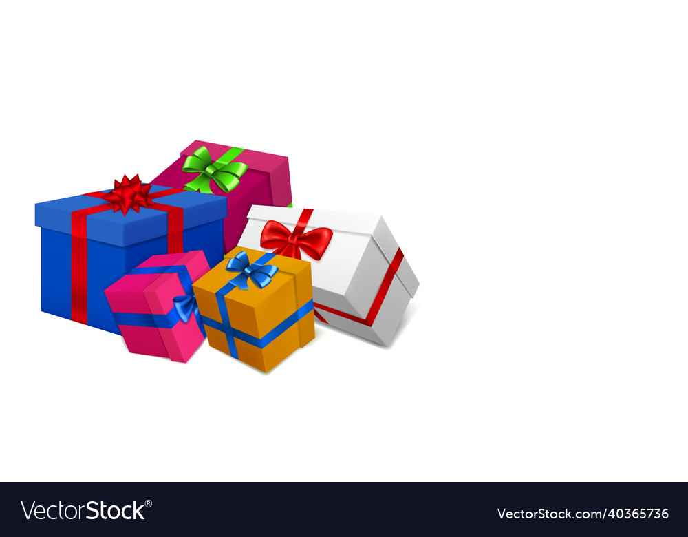 Background with gift boxes Royalty Free Vector Image