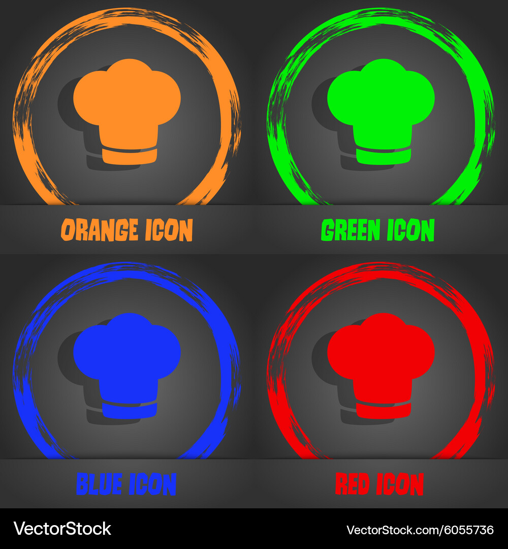 Chef hat sign icon cooking symbol cooks Royalty Free Vector