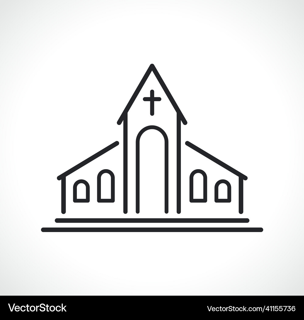 Church or chapel line icon Royalty Free Vector Image
