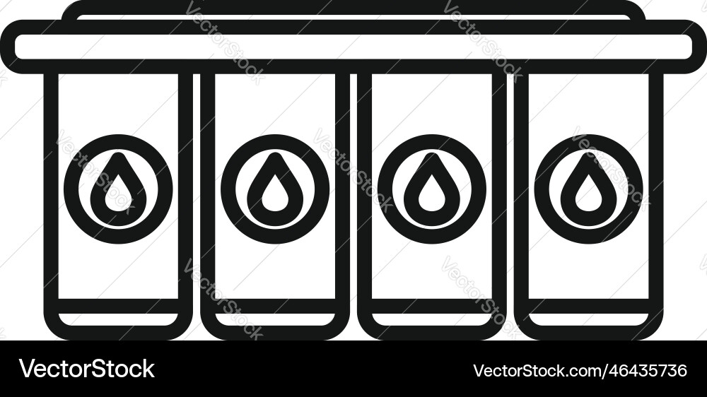 Cmyk service icon outline digital print Royalty Free Vector