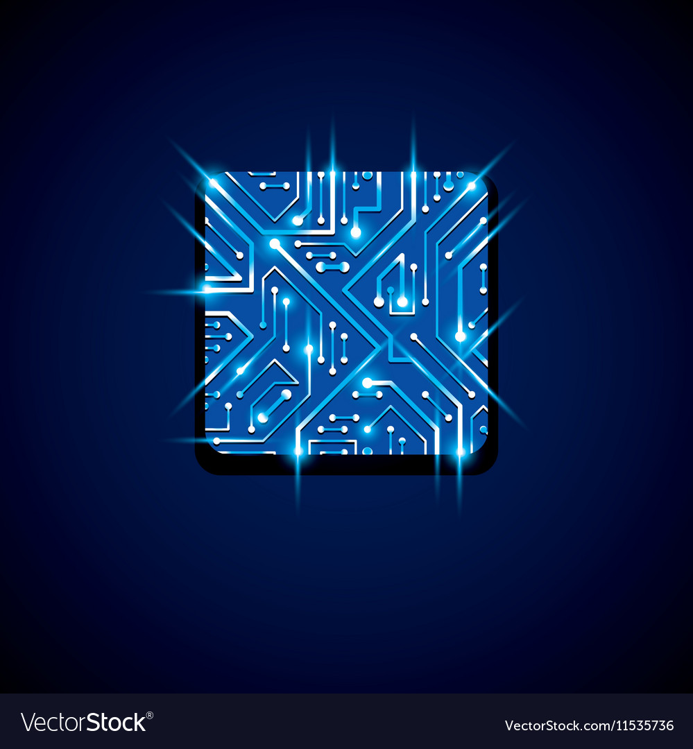 Collection Microchip Design Cpu Information Vector Image