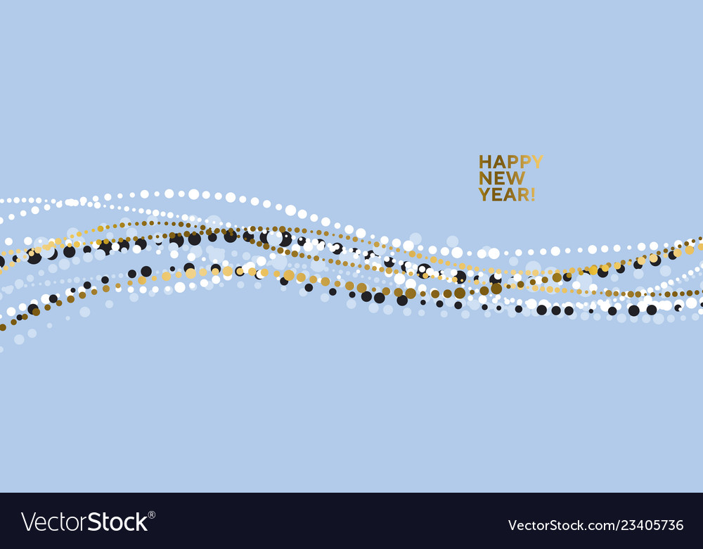 Happy new year color banner template Royalty Free Vector