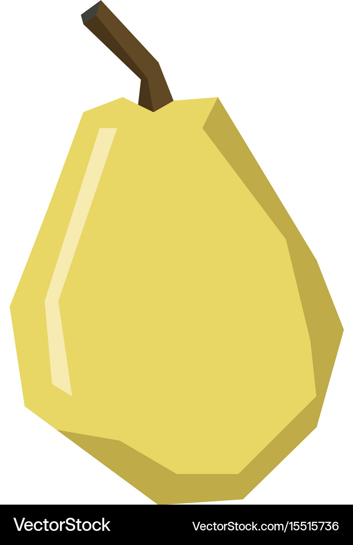 Isolated geometric pear Royalty Free Vector Image