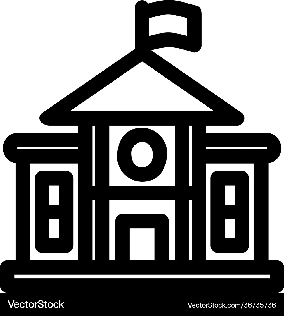 School icon or logo isolated sign symbol Vector Image