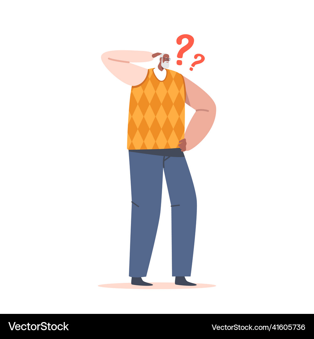 Senility alzheimer dementia concept confused Vector Image