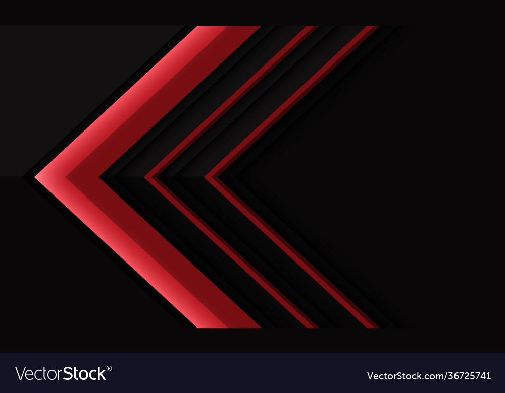 Abstract red arrow direction on black metallic Vector Image Abstract red arrow direction on black metallic Vector Image
