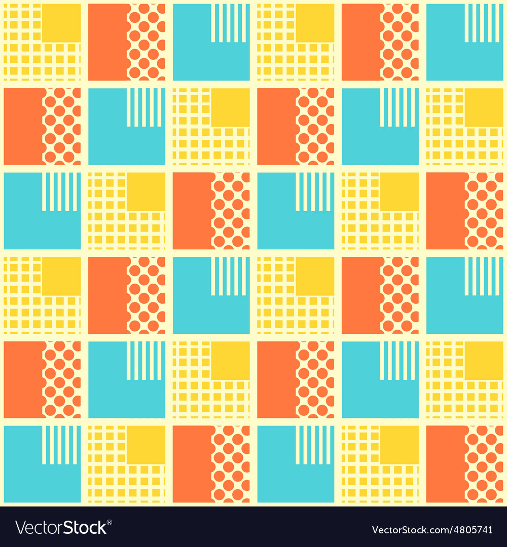 Abstract seamless pattern with geometrical objects
