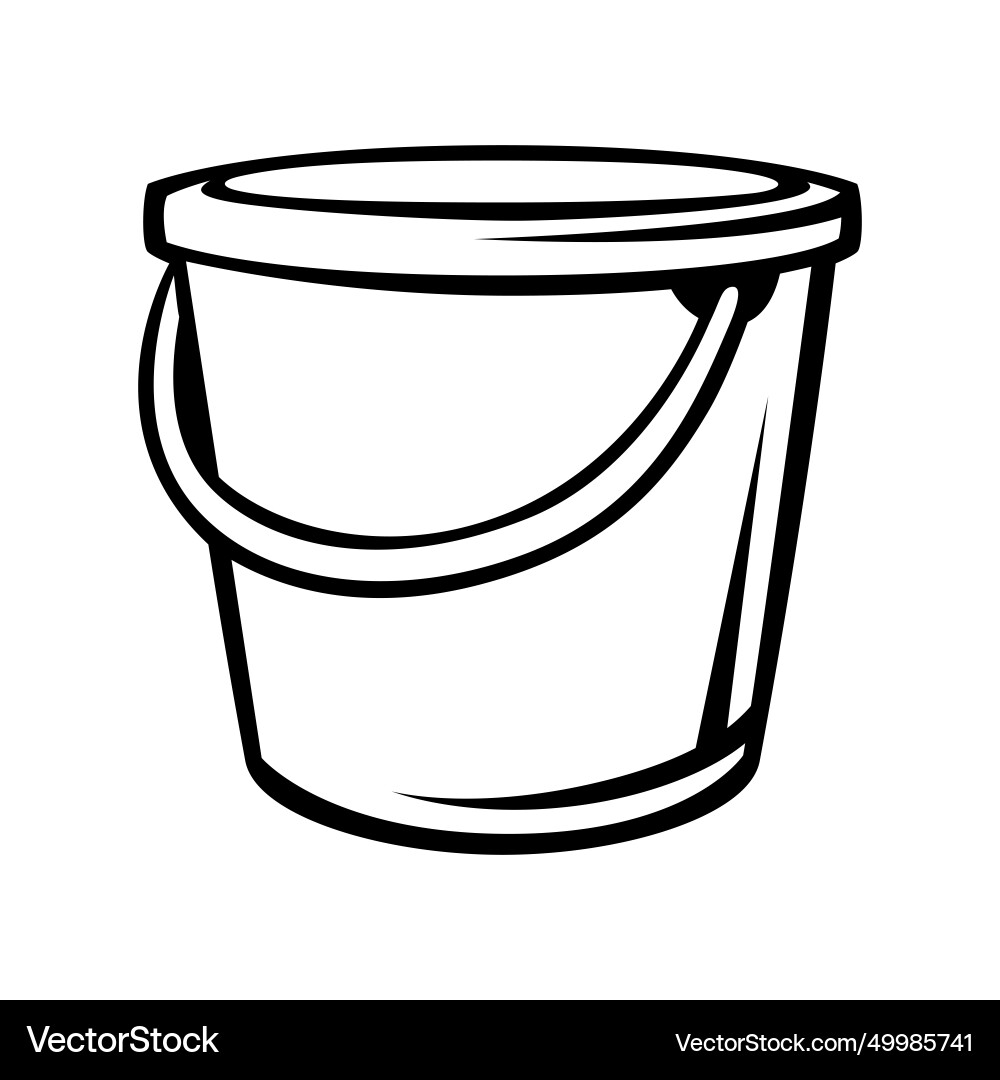 Bucket housekeeping cleaning item Royalty Free Vector Image
