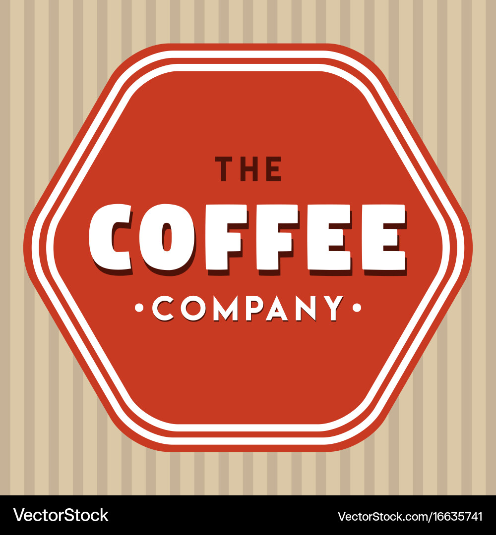 Coffee company logo vintage Royalty Free Vector Image