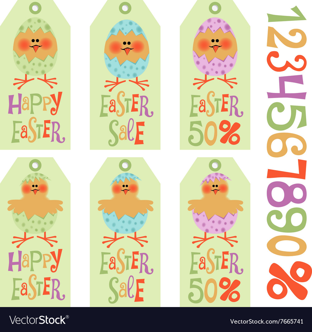 Easter tags set Royalty Free Vector Image - VectorStock
