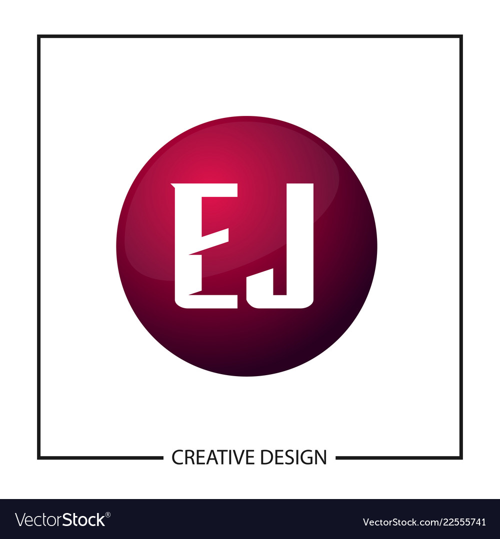 Initial letter ej logo template design Royalty Free Vector