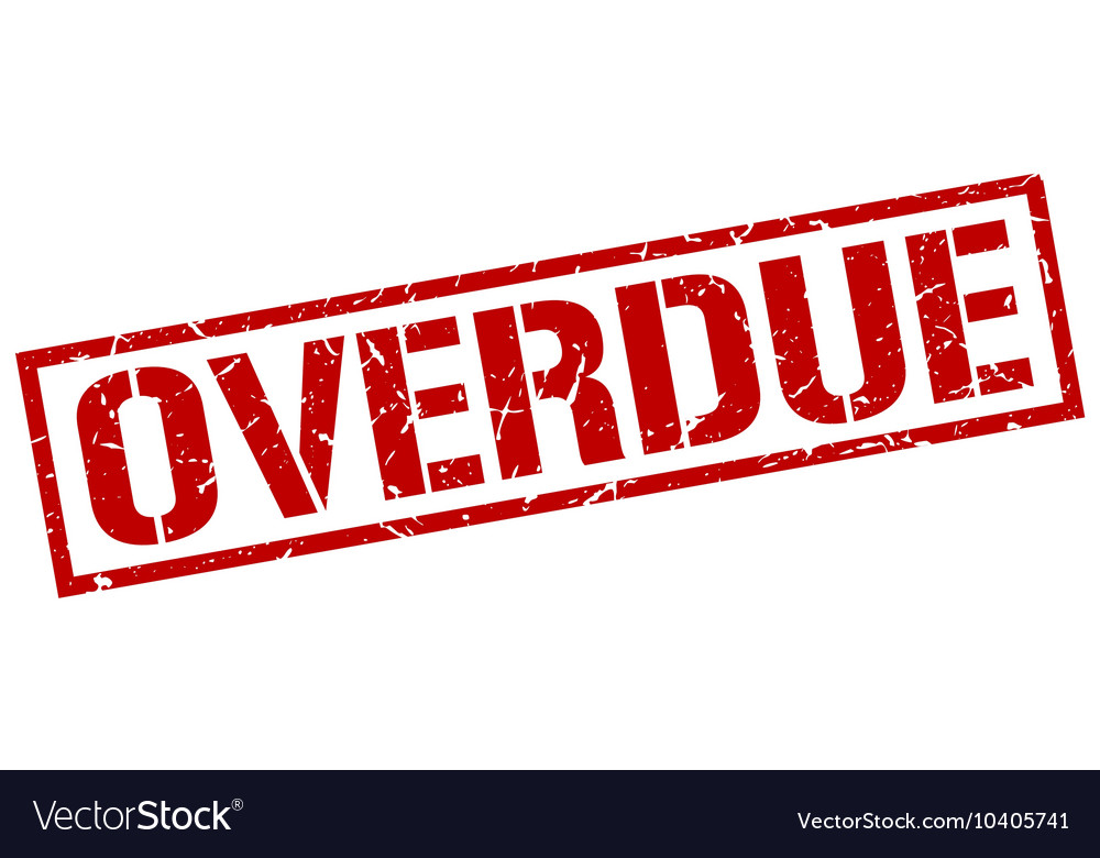 Overdue stamp Royalty Free Vector Image - VectorStock
