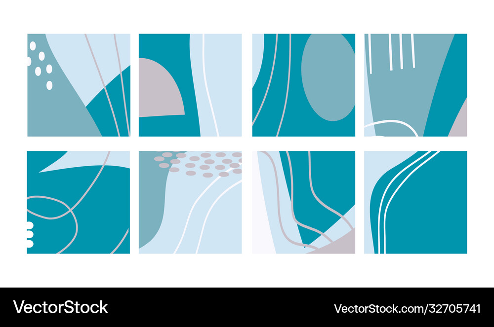 Set fun hand drawn colorful shapes doodle Vector Image