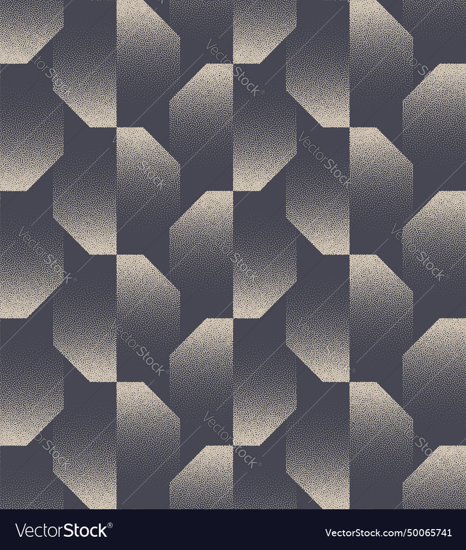 Split octagons geometric seamless pattern trend Vector Image