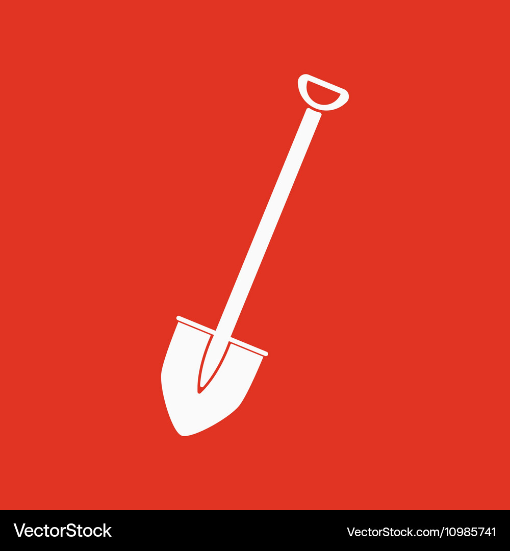 The shovel icon Spade symbol Flat Royalty Free Vector Image