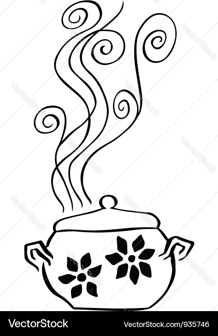 Boiling pan Royalty Free Vector Image - VectorStock