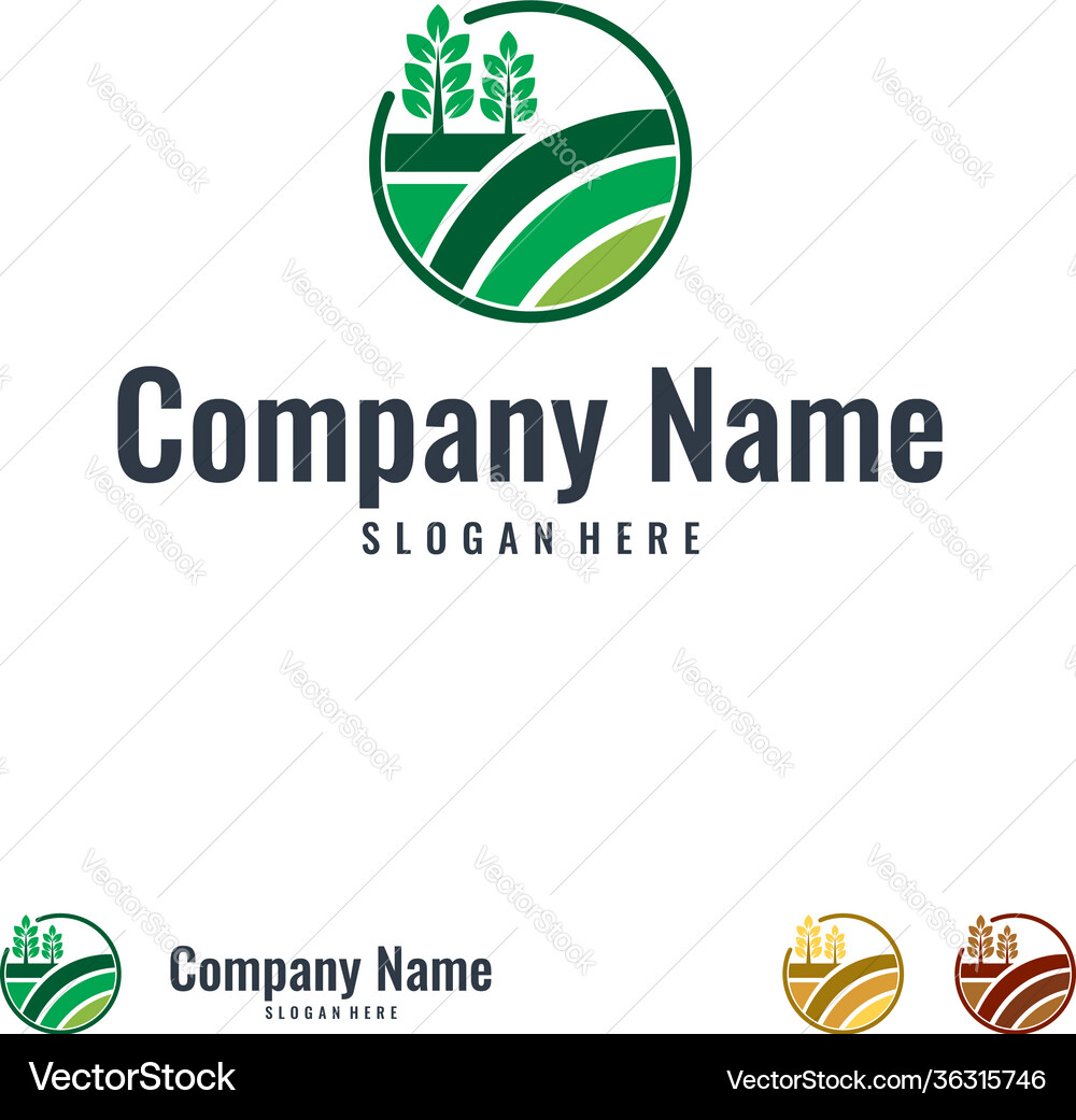 Classic farm harvest badge logo template Vector Image