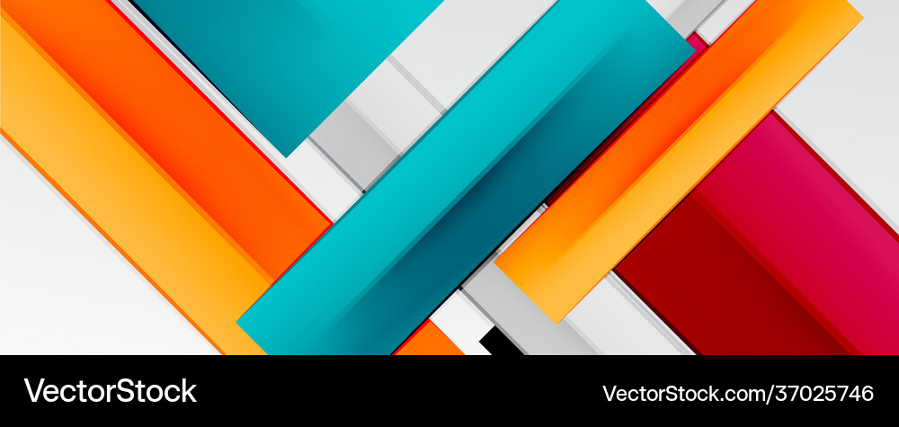 Color abstract lines trendy geometric background Vector Image