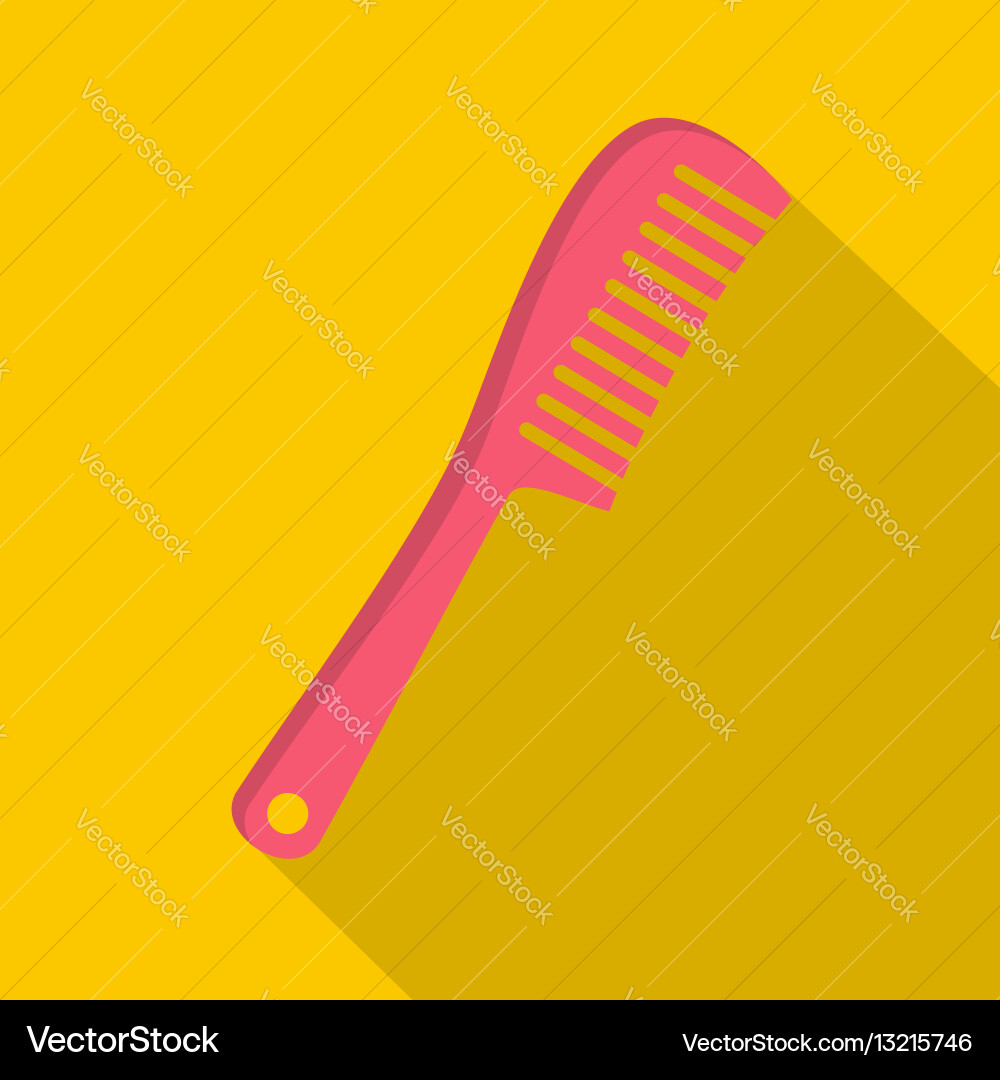 Comb icon flat style Royalty Free Vector Image