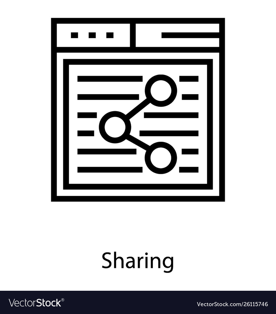 Data sharing website Royalty Free Vector Image