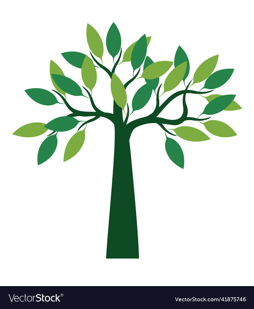 Green tree Royalty Free Vector Image - VectorStock