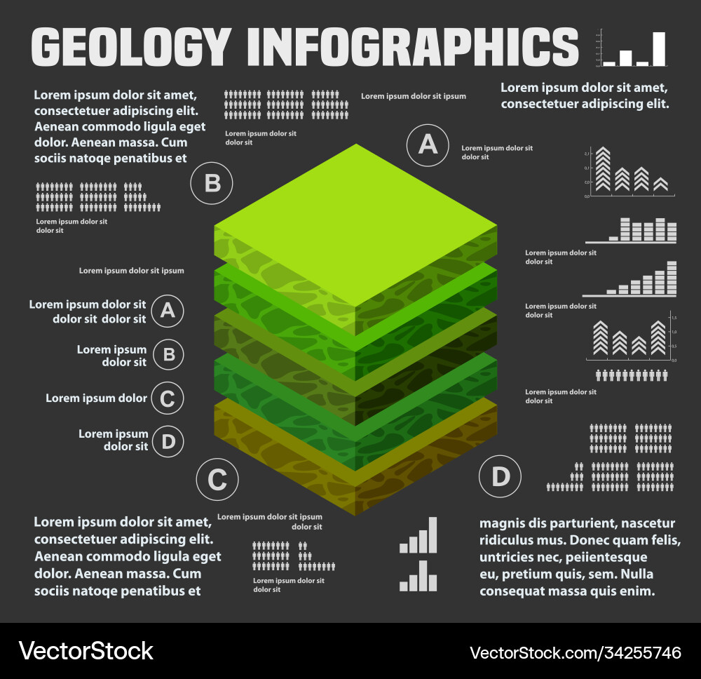 Infographics nature geological and underground Vector Image