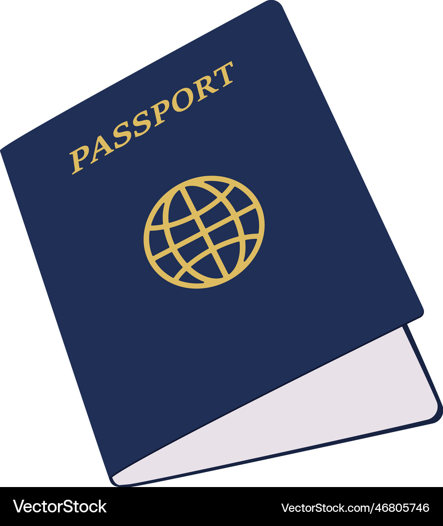 Isolated colored travel passport icon Royalty Free Vector