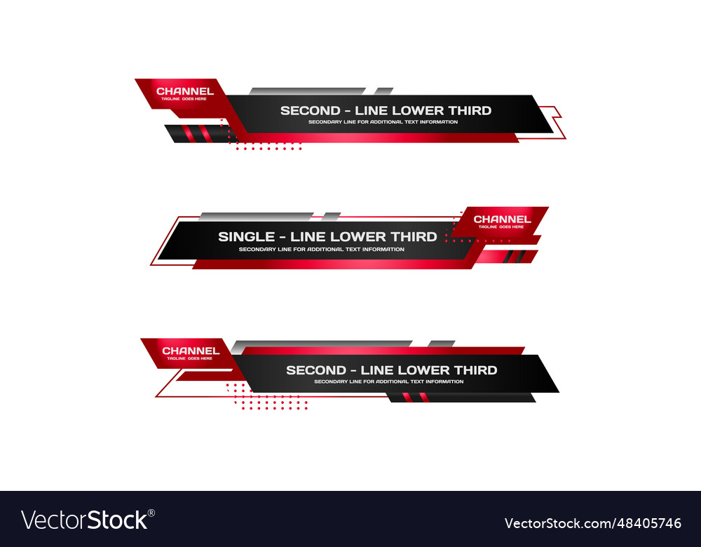 Modern gradient geometric lower third banner Vector Image Modern gradient geometric lower third banner Vector Image
