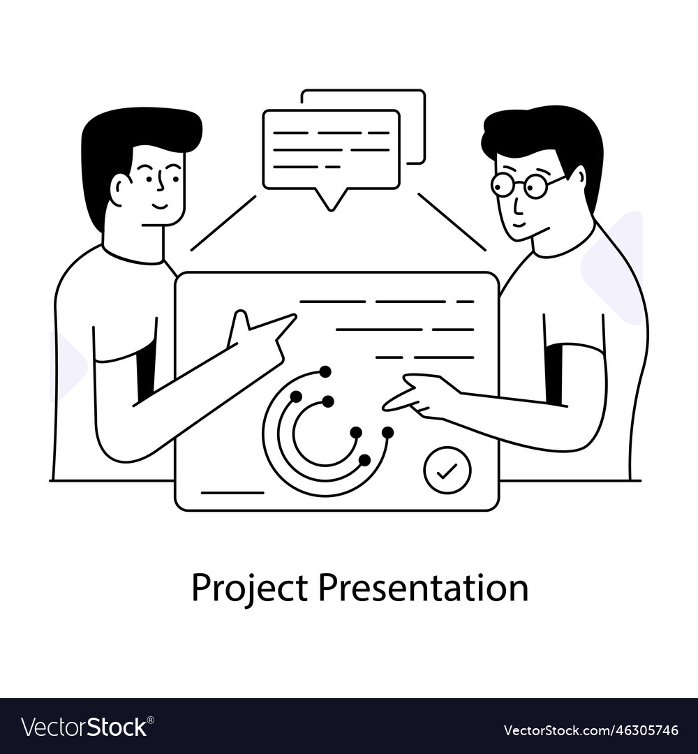 Project presentation Royalty Free Vector Image