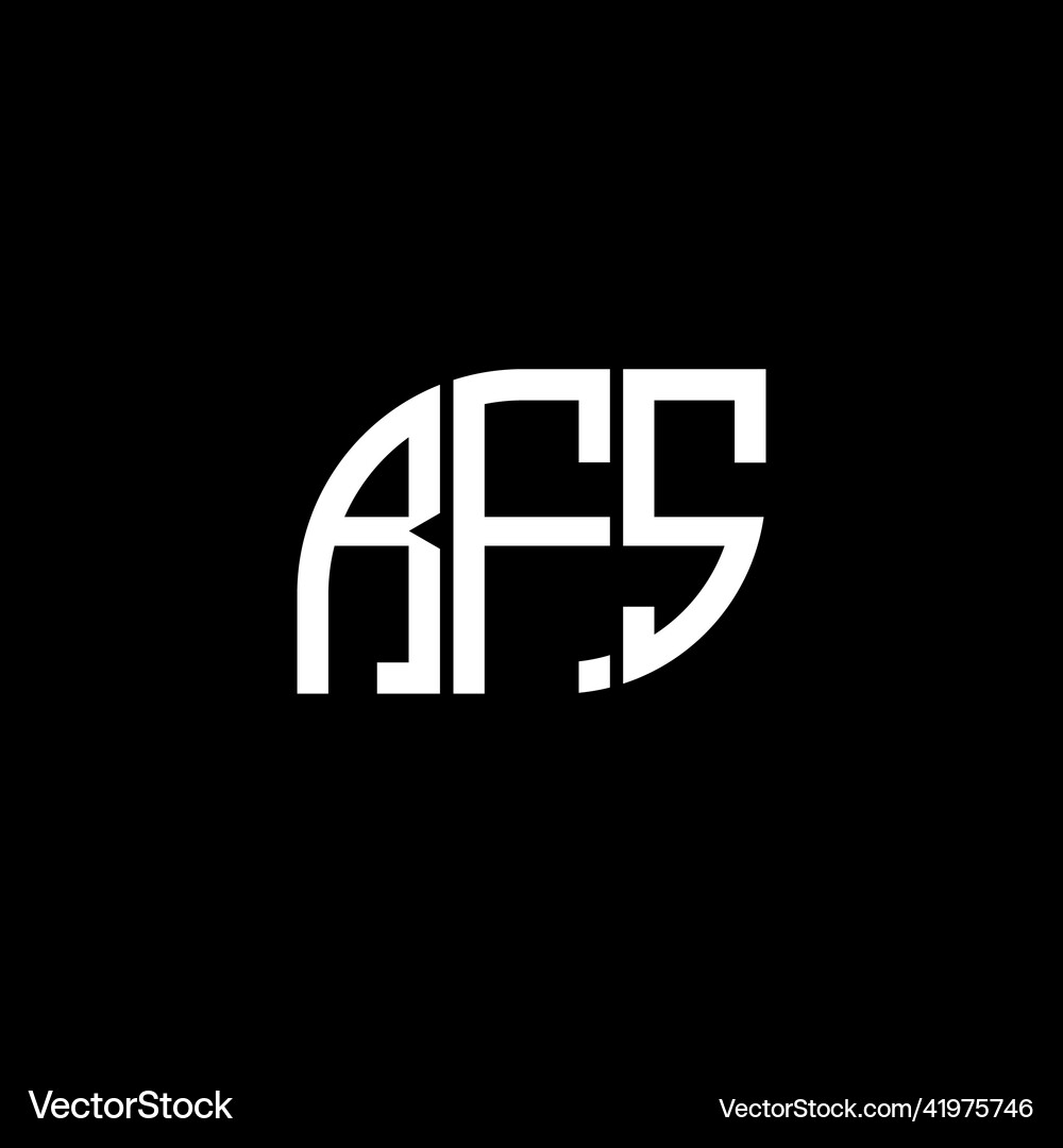 Rfs letter logo design on black background Vector Image